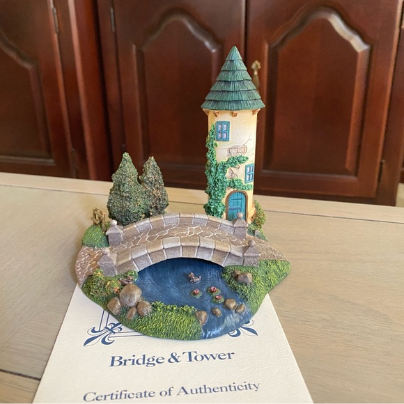 Disney | Art | Disney Bridge Tower Sculpture Green And Blue | Poshmark